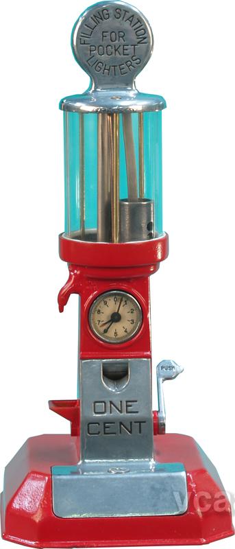 1 Cent Lighter Fluid Dispenser, Shaped Like A Gas Pump,