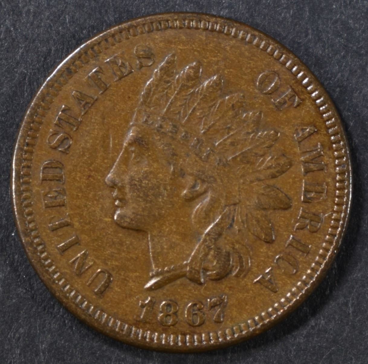 1867 INDIAN CENT AU