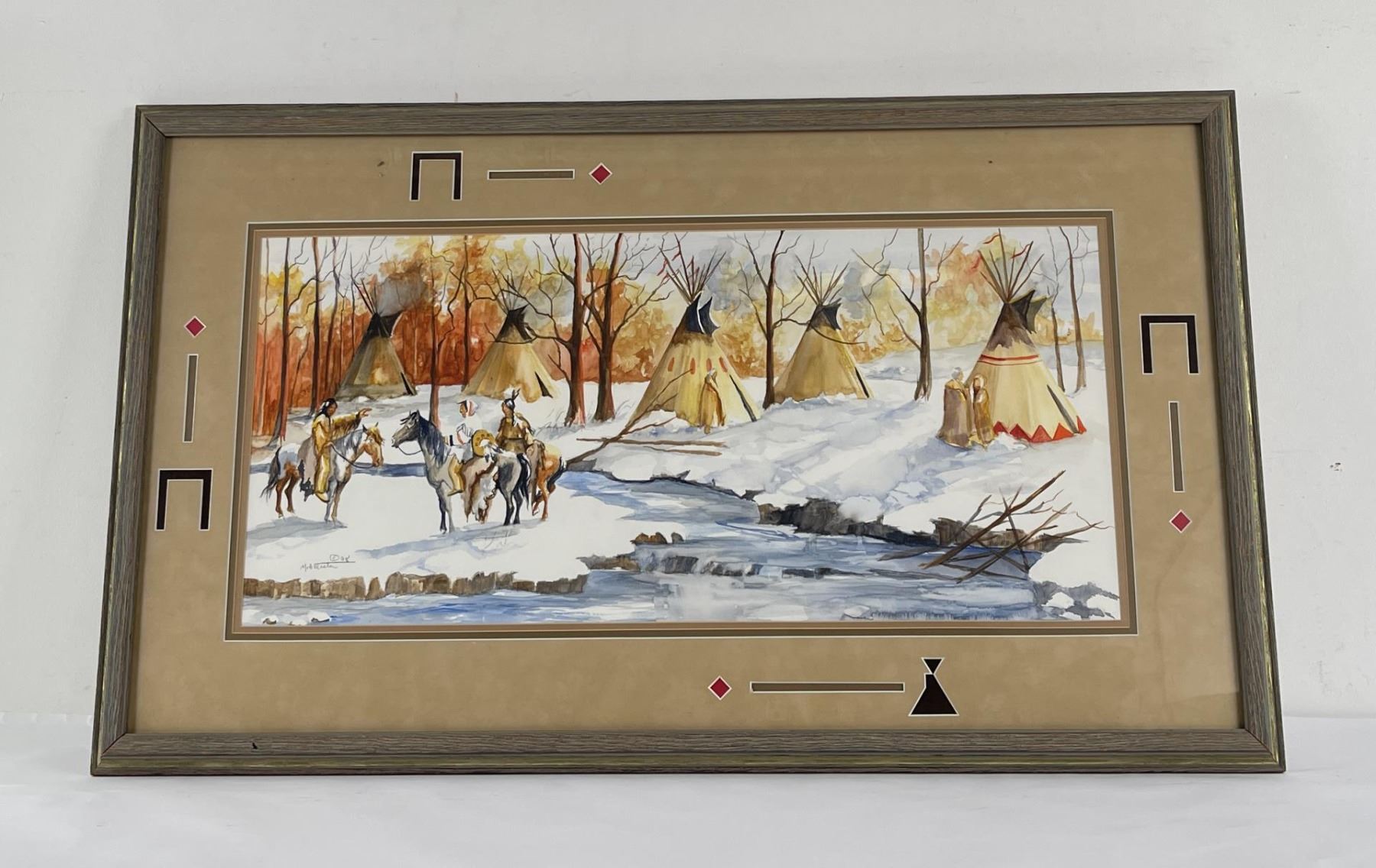 Pat McAllister Indian Watercolor Painting