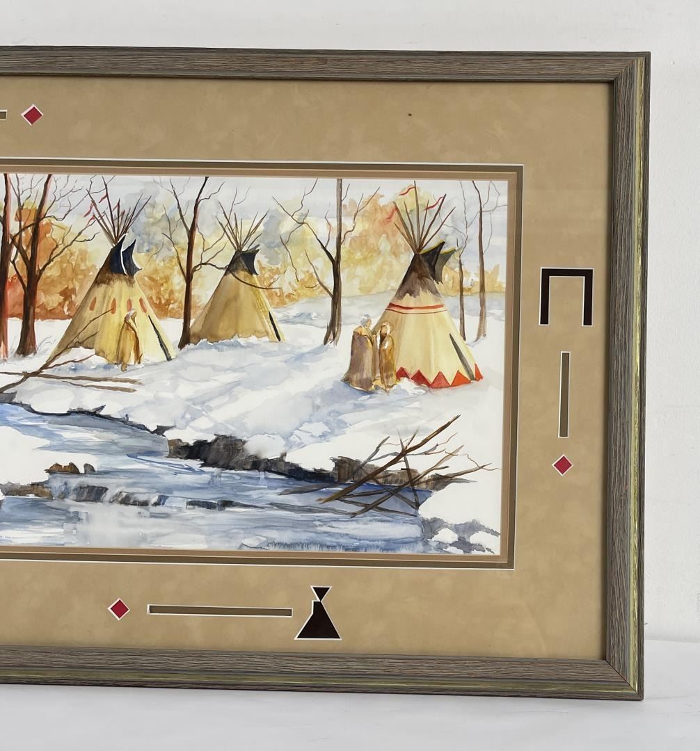 Pat McAllister Indian Watercolor Painting