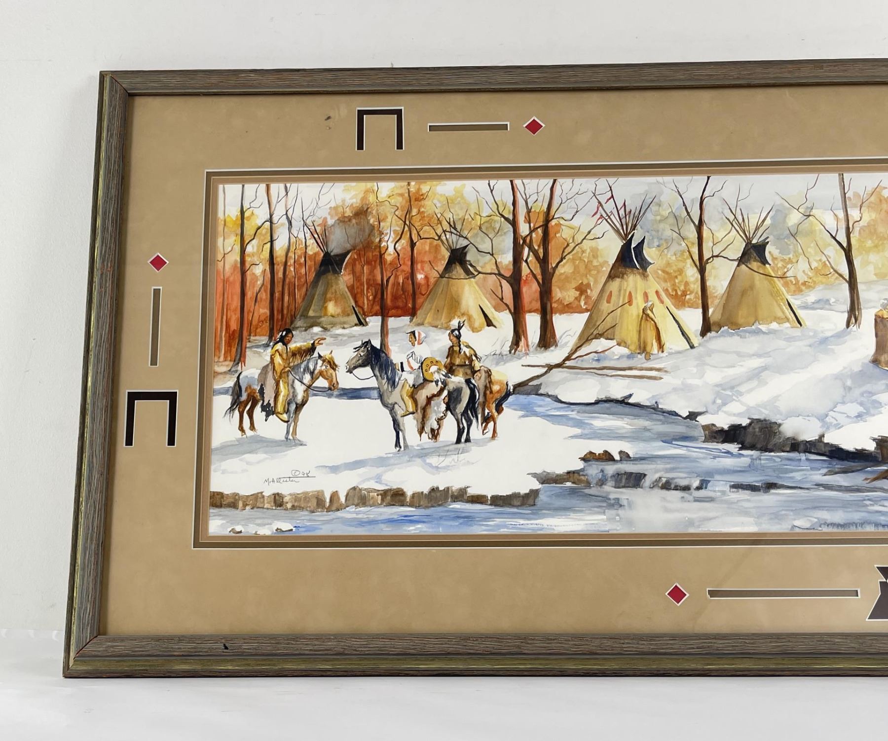 Pat McAllister Indian Watercolor Painting