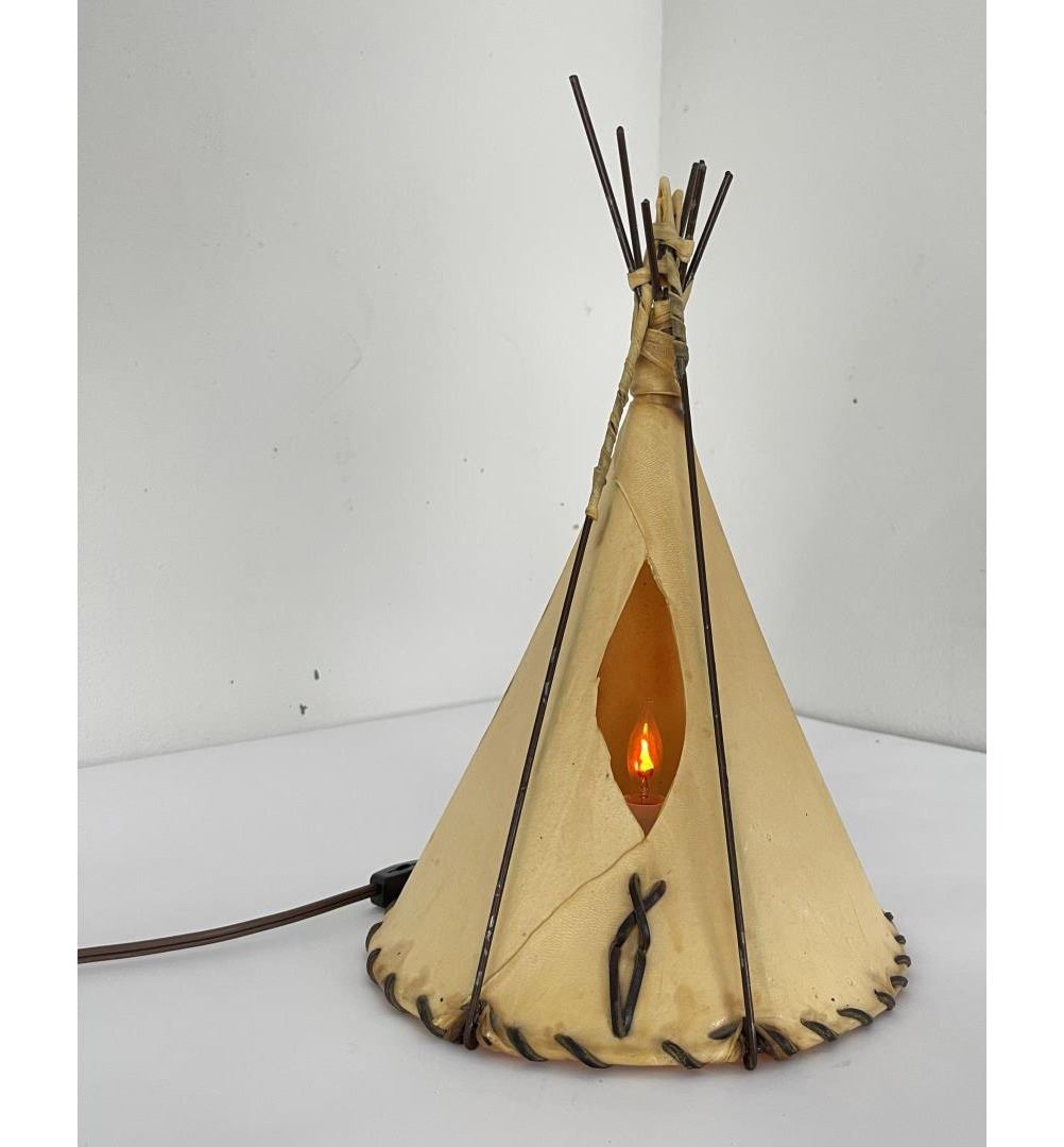 Montana Rawhide Indian Teepee Tipi Lamp