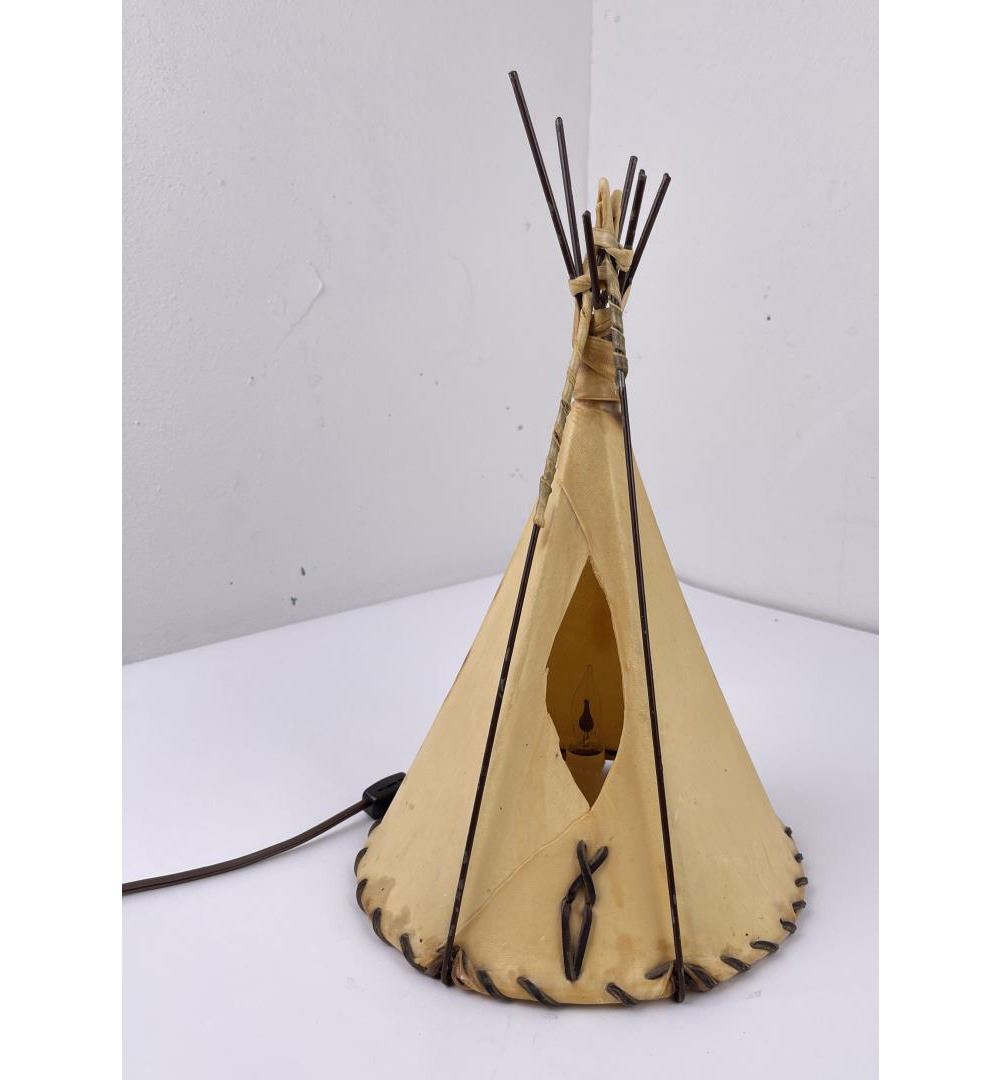 Montana Rawhide Indian Teepee Tipi Lamp