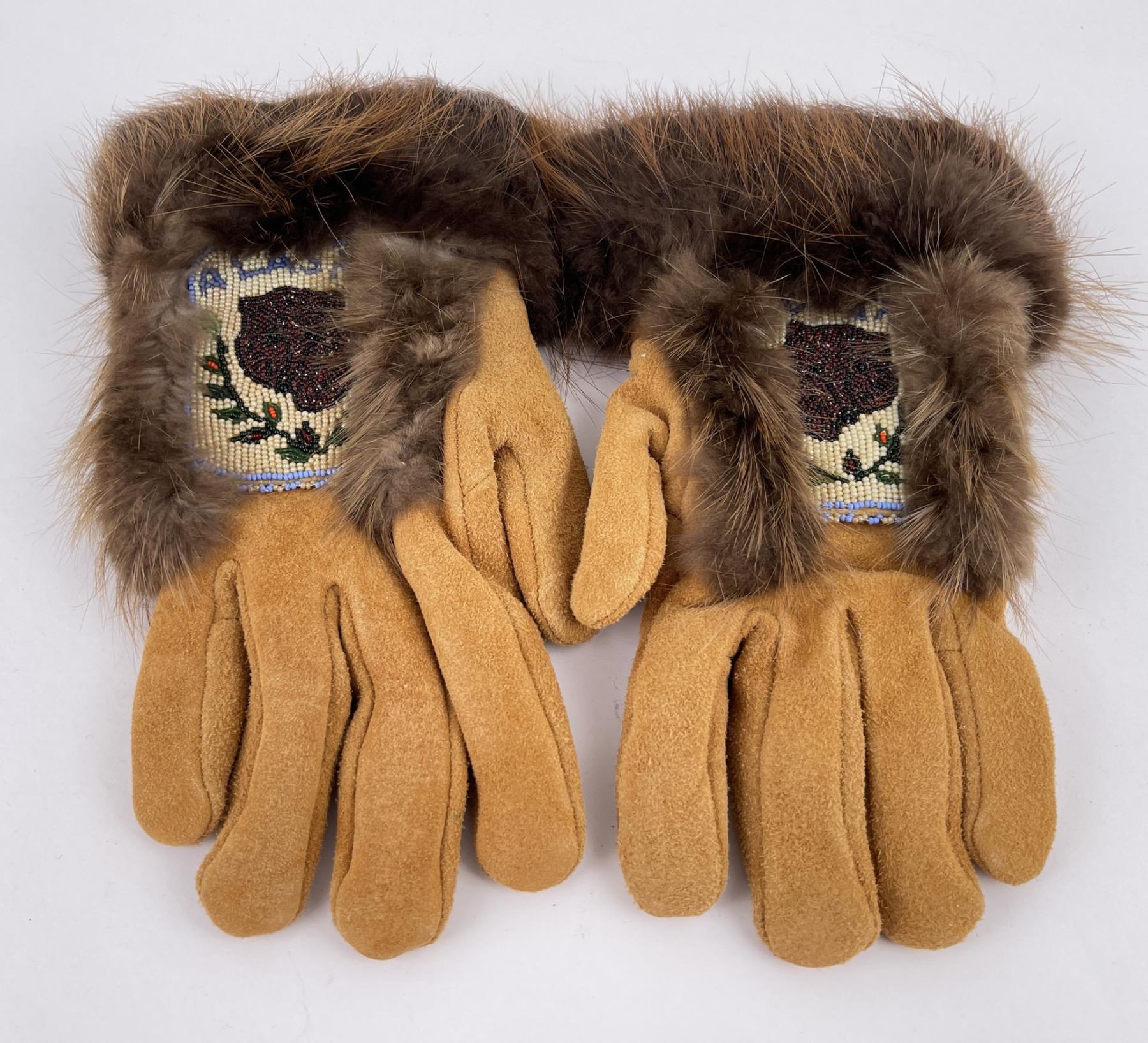 Alaskan Inuit Eskimo Beaded Gloves