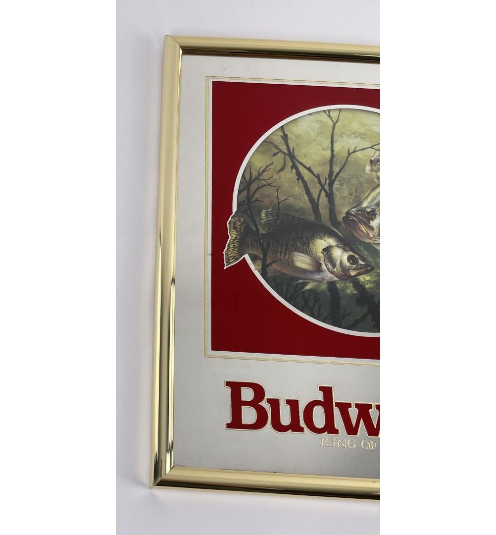 Vintage Budweiser Wildlife Series Crappie Mirror