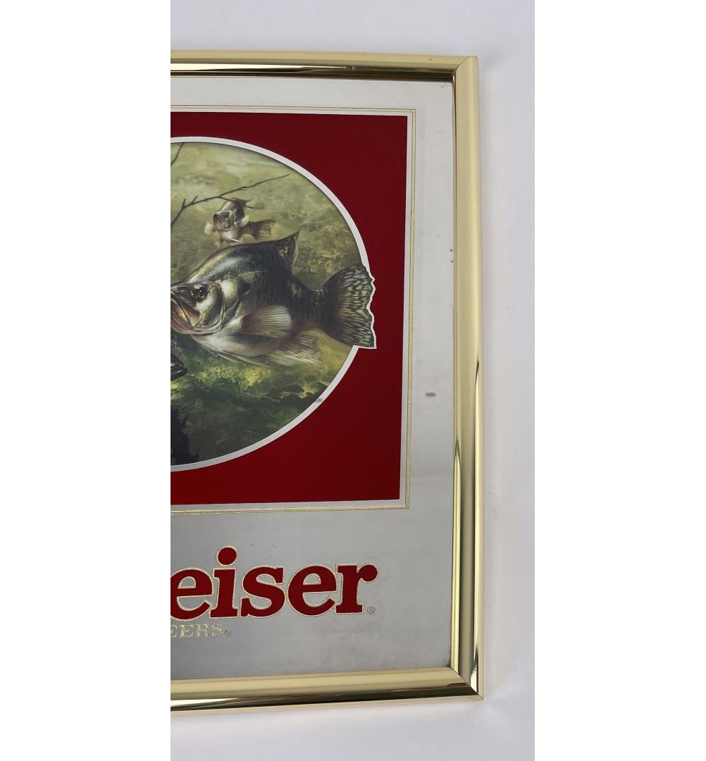 Vintage Budweiser Wildlife Series Crappie Mirror