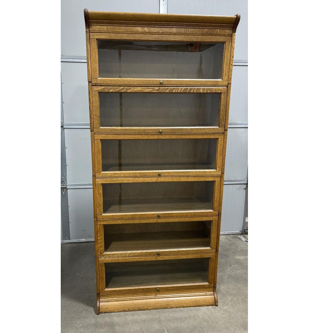 Antique Oak Lawyers Barrister Bookcase