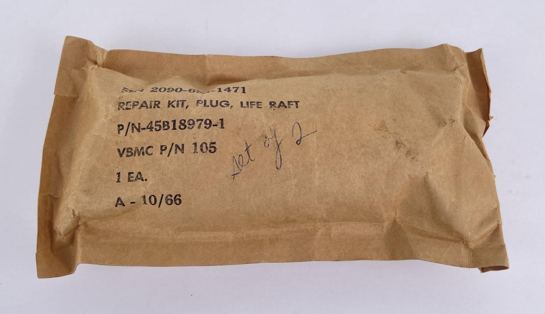 Vietnam War Life Raft Repair Kit Plugs
