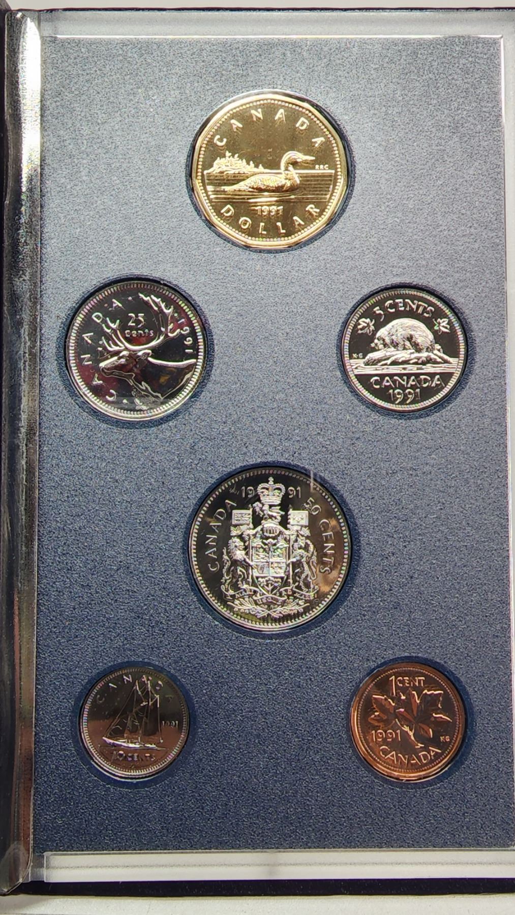 1991 Canadian 6 coin Specimen Set Includes Scarce 1991 25 Cents In 1991-canadian-6-coin-specimen-set-includes-scarce-1991-25-cents-in