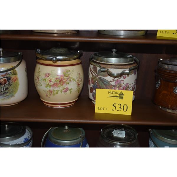 Collection Of Vintage Biscuit Barrelsjars 4 Pcs Mcclain Auctions