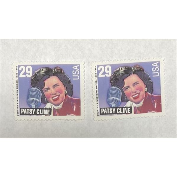 Patsy Cline US Stamps (x2)
