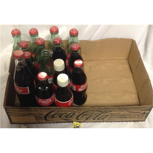 Coca Cola box and bottles