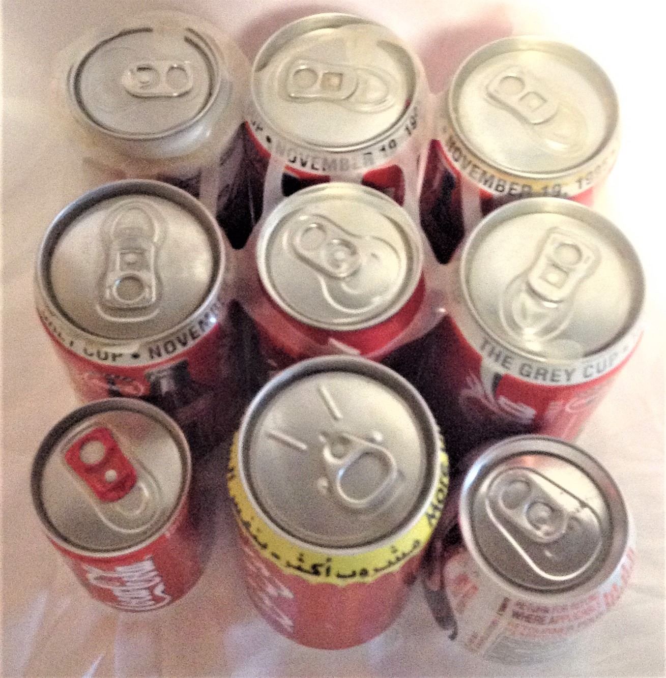 Collection of Coca Cola Cans