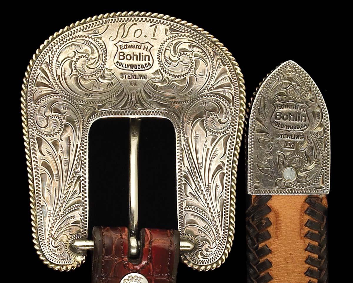 Edw H Bohlin 3-Color gold Buckle on Belt