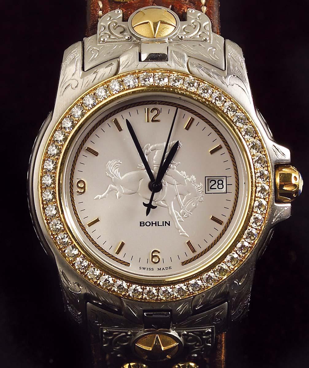 Bohlin Stainless & 18K Watch with Diamonds