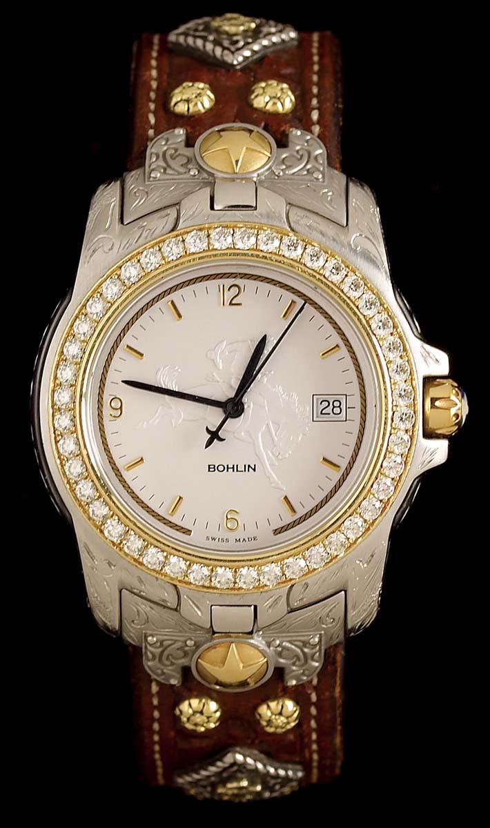 Bohlin Stainless & 18K Watch with Diamonds