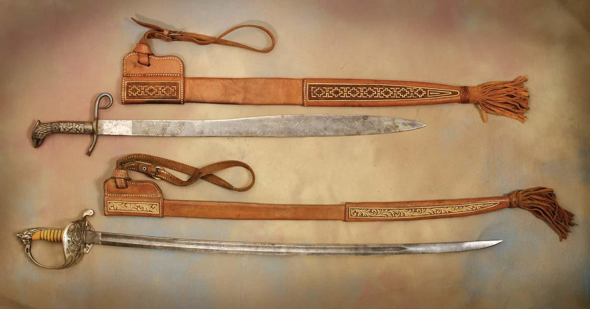 Pair Mexican Swords with Scabbards