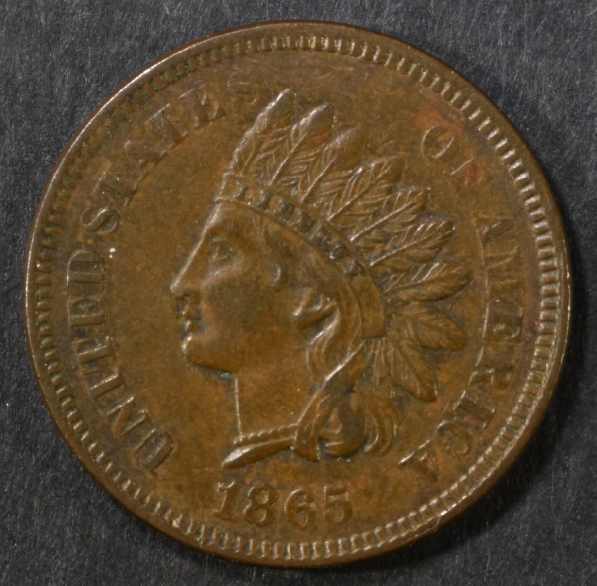 1865 INDIAN CENT XF