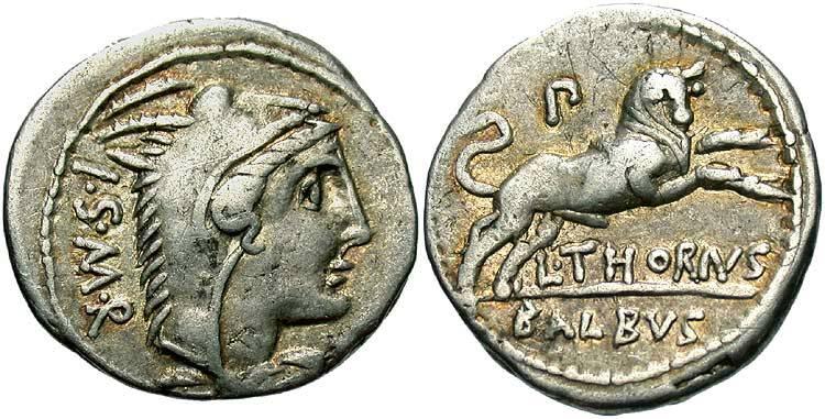 L. Thorius Balbus, AR Denarius, 105 BC, Rome