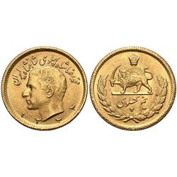 Iran, Muhammad Reza Pahlavi Shah (SH 1320-1358 / 1941-1979 AD), 1/2 Pahlavi, SH1344 (1965 AD)