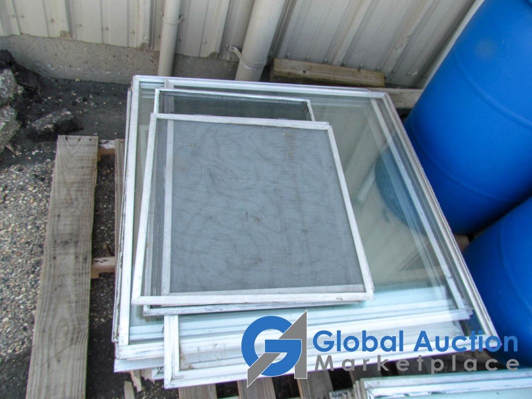 **Large Assortment of Single Pane Windows - Aluminum Frames