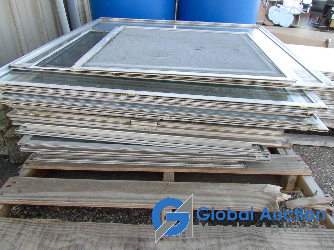 **Large Assortment of Single Pane Windows - Aluminum Frames
