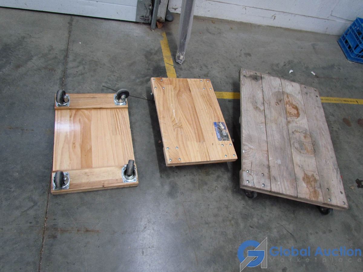**(3) Wooden Moving Dolly