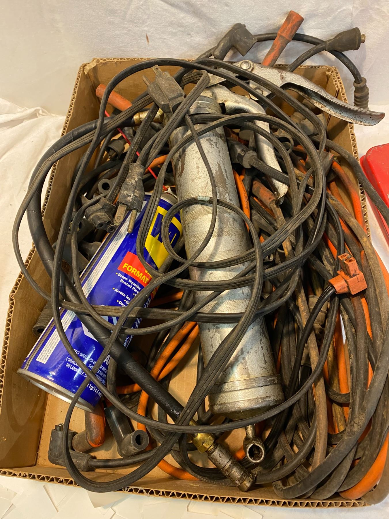 Cords and grease gun etc