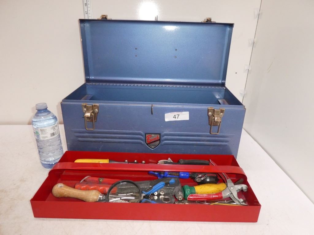 metal toolbox & contents (tools)