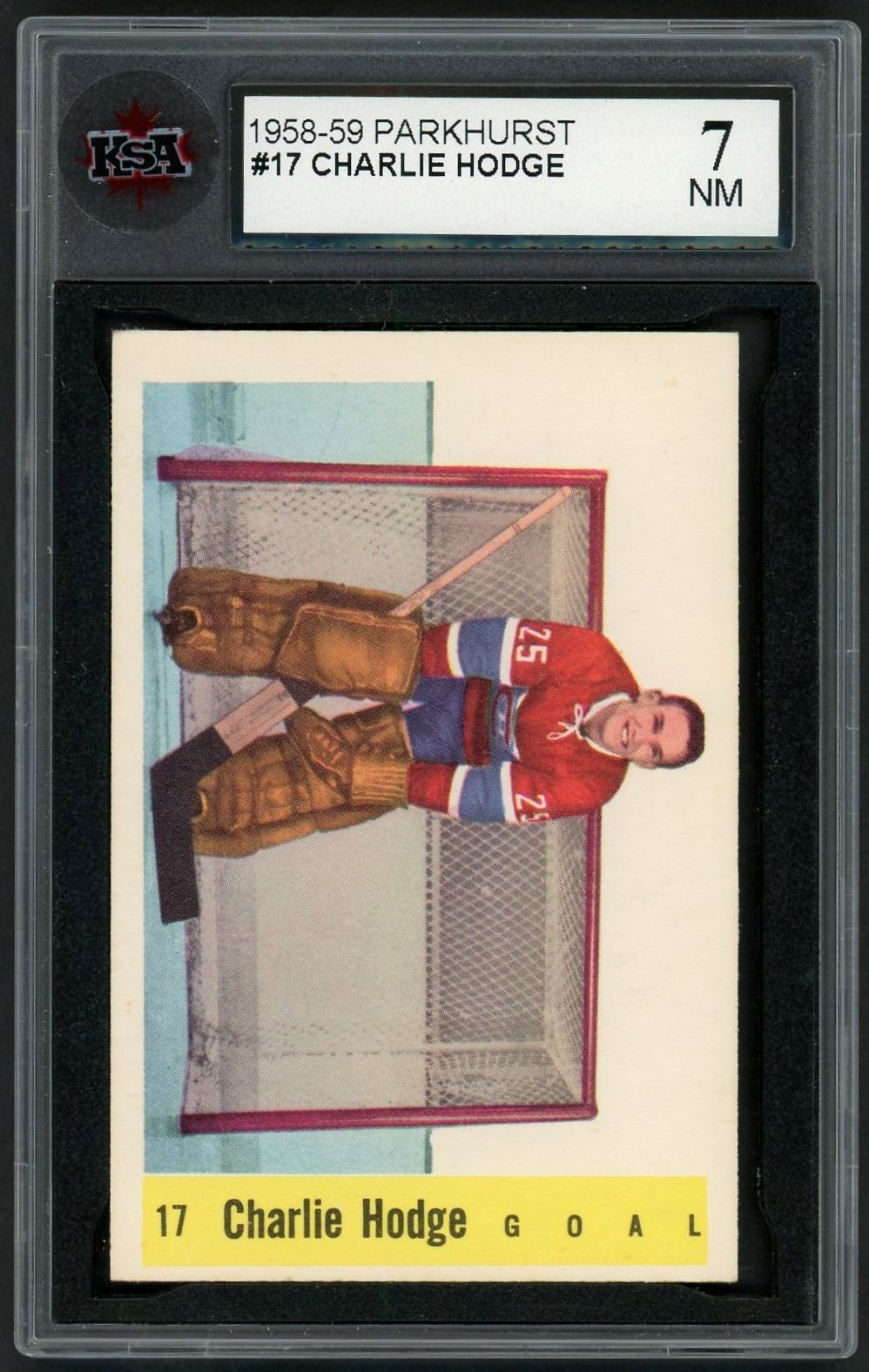 1958-59 Parkhurst #17 Charlie Hodge (KSA 7)