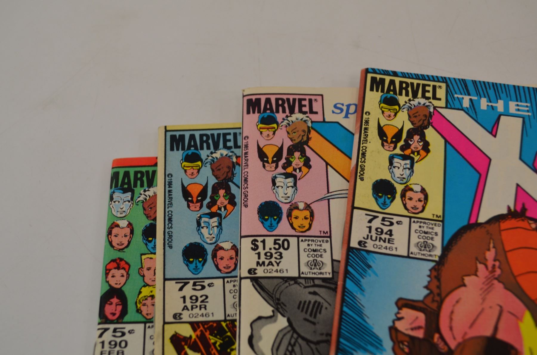 Uncanny X-Men 190 192-194 CPV