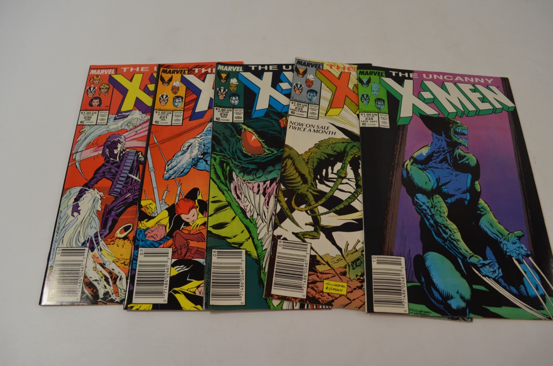Uncanny X-Men 230-234 Newsstand