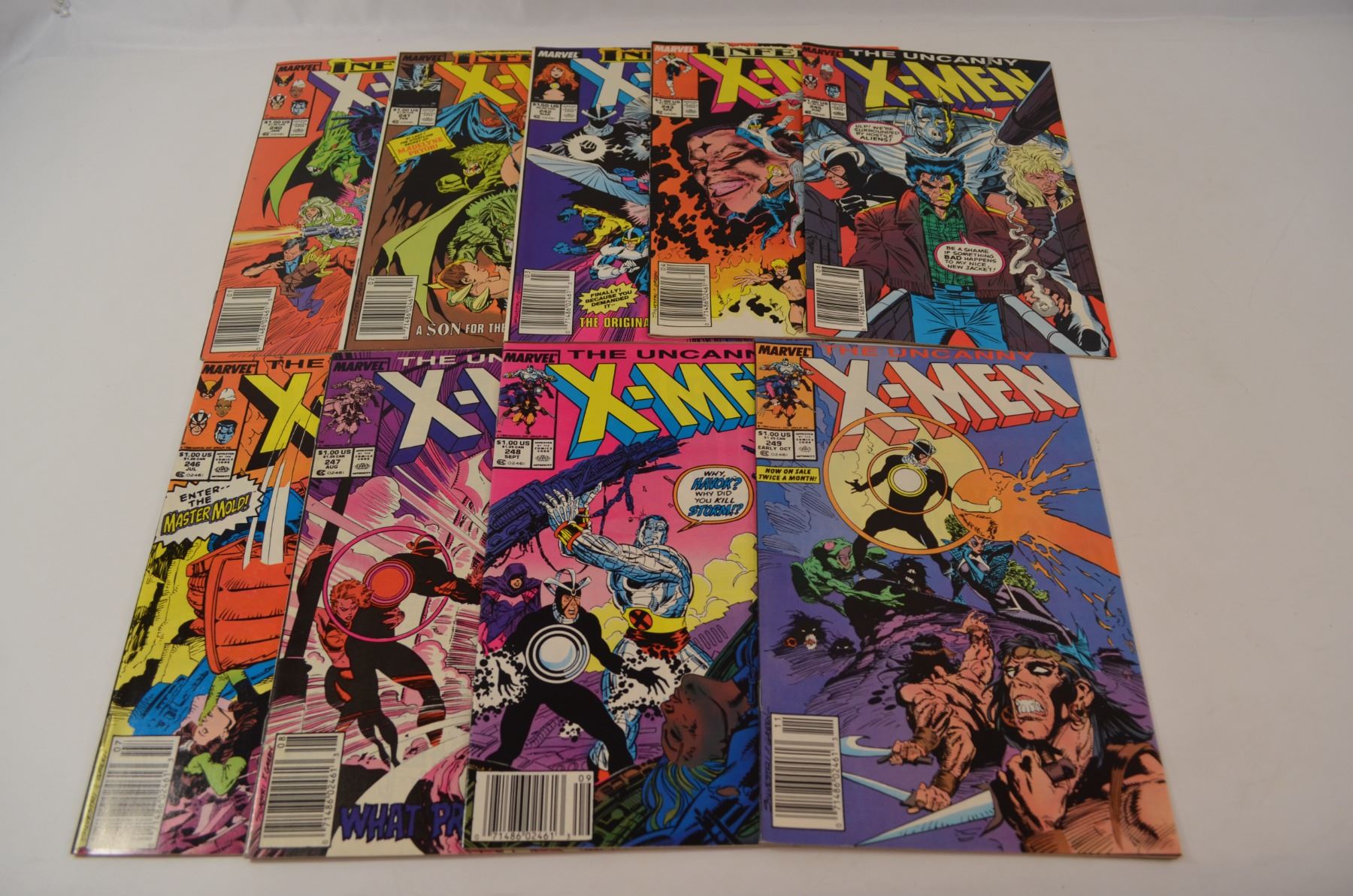 Uncanny X-Men 240-243 245-249 Newsstand