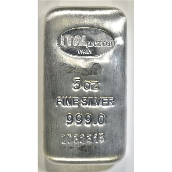 FIVE OUNCE .999 SILVER BAR