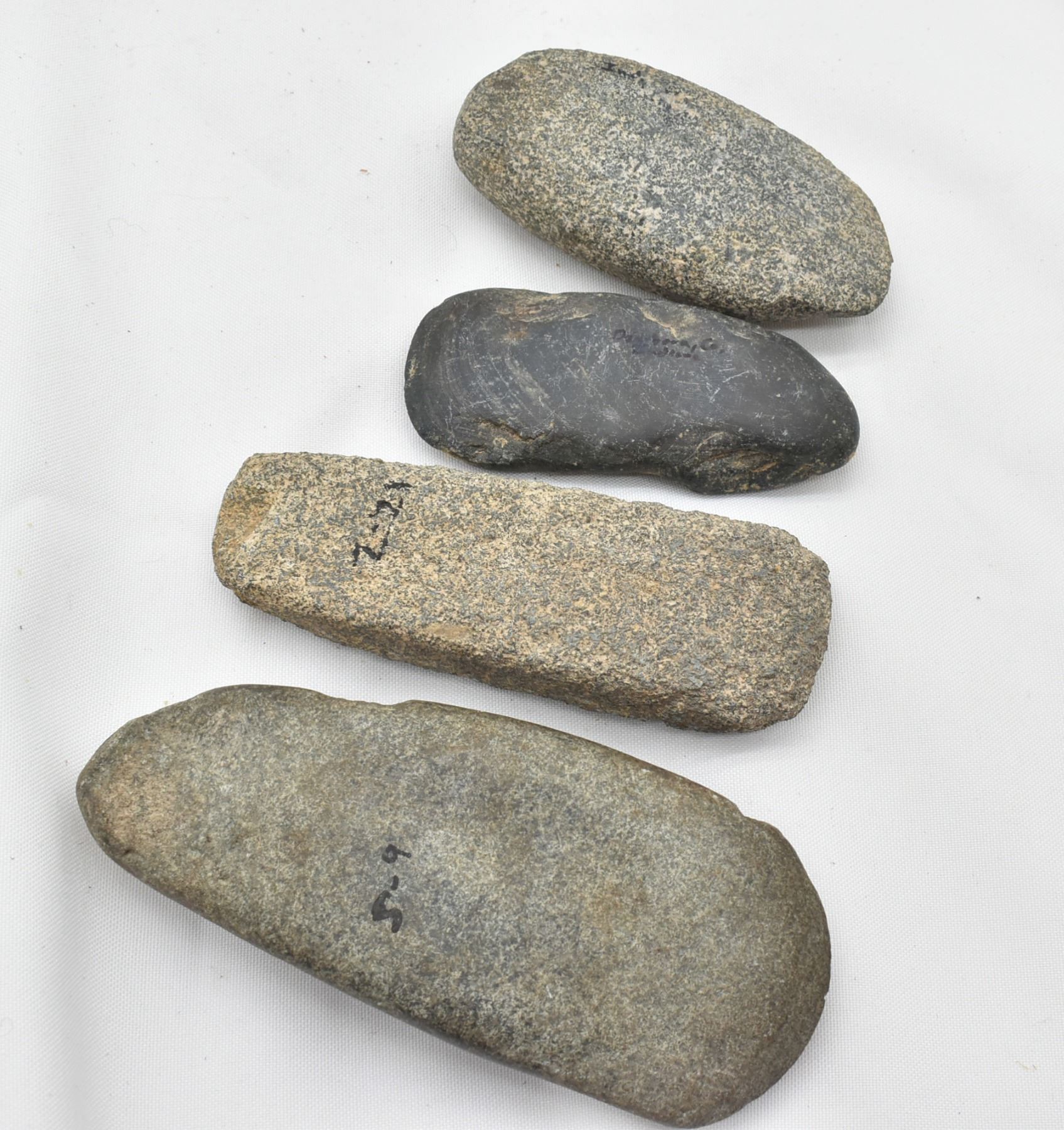 4 Prehistoric Native American Broad Blade Celts