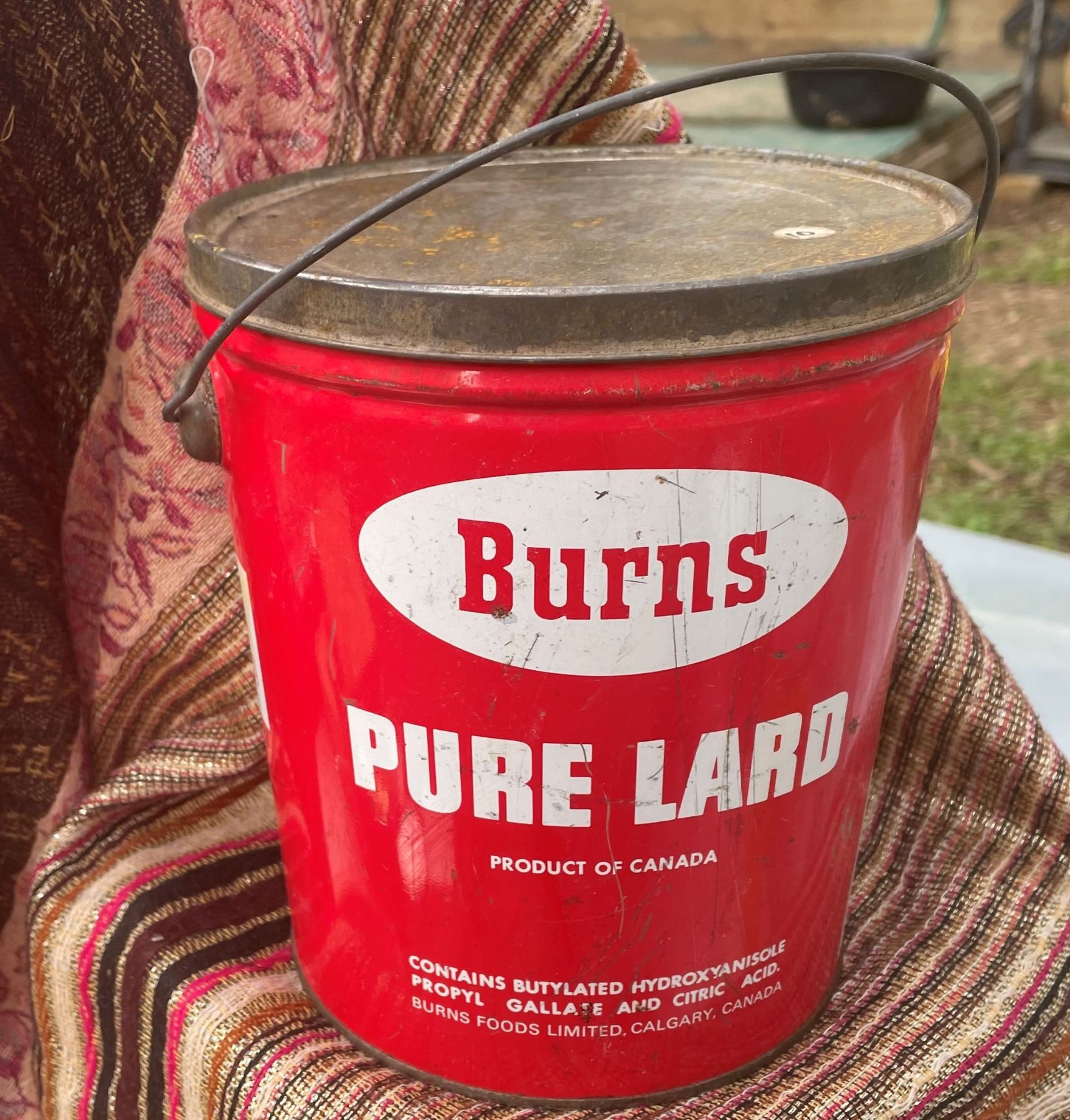 Burn's Pure Lard Tin