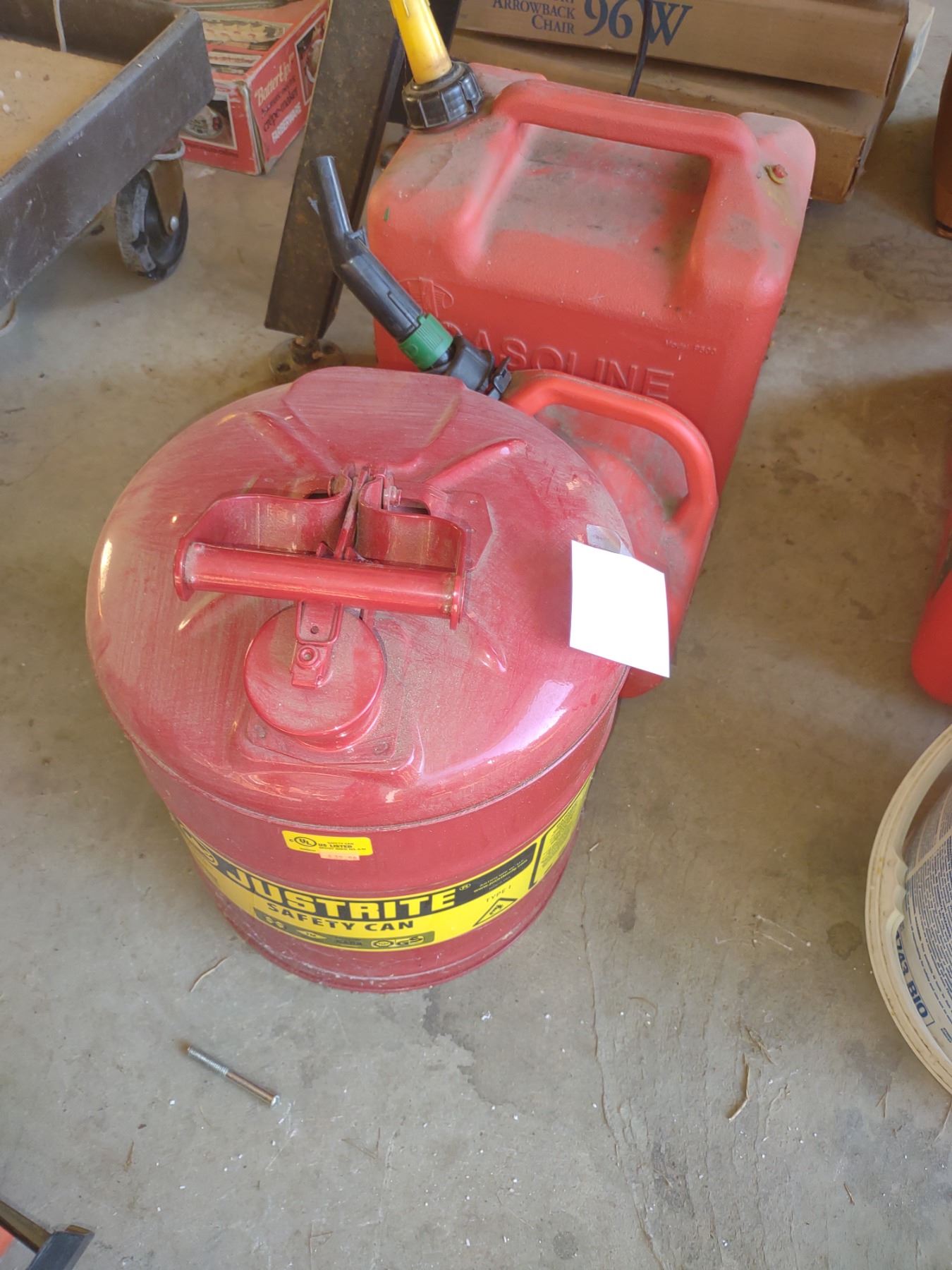 NEW $39.99 METAL FUEL CAN & 2 PC PVC GAS CANS