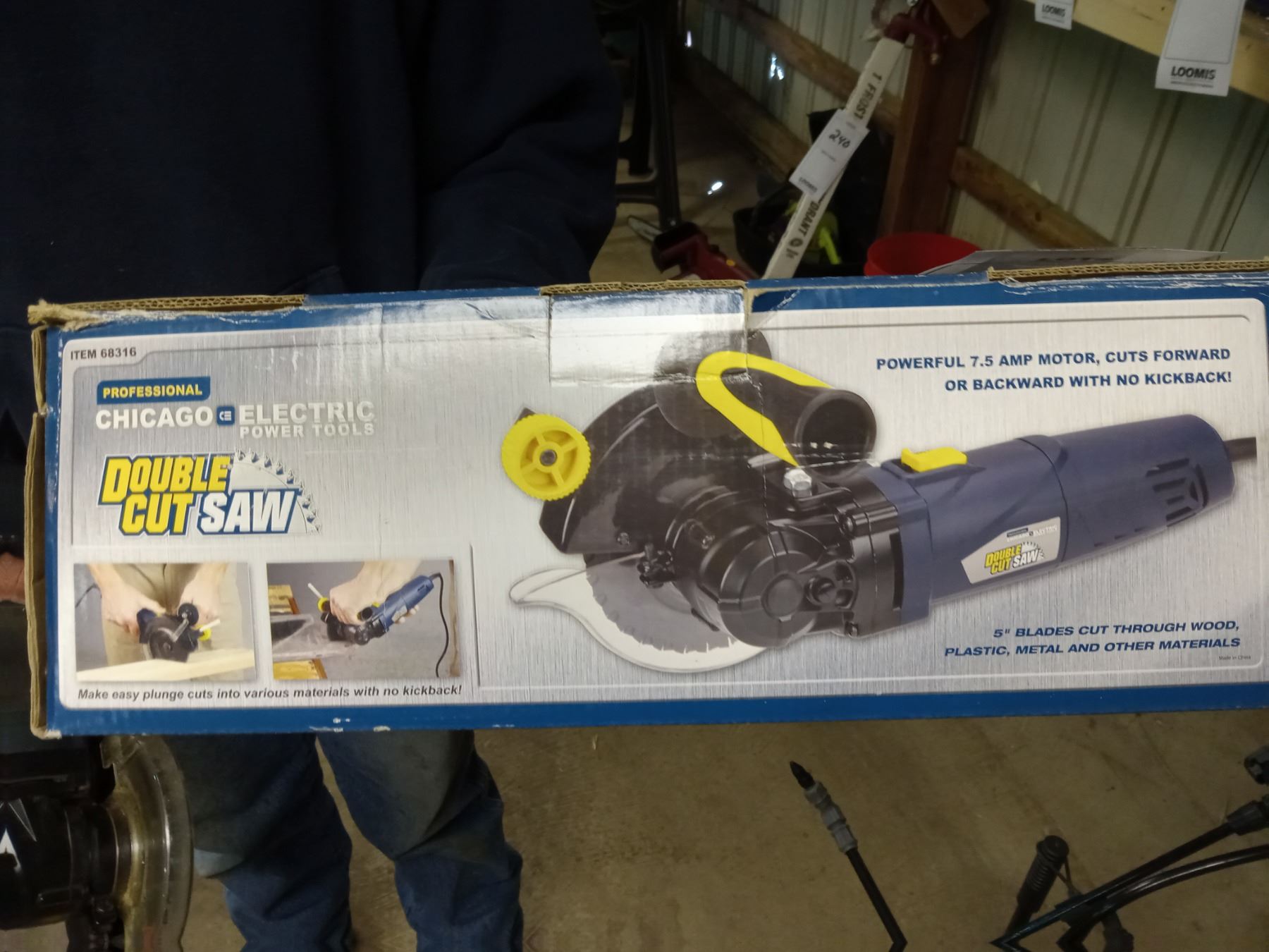 NEW CHICAGO ELECTRIC DOUBLE CUT SAW