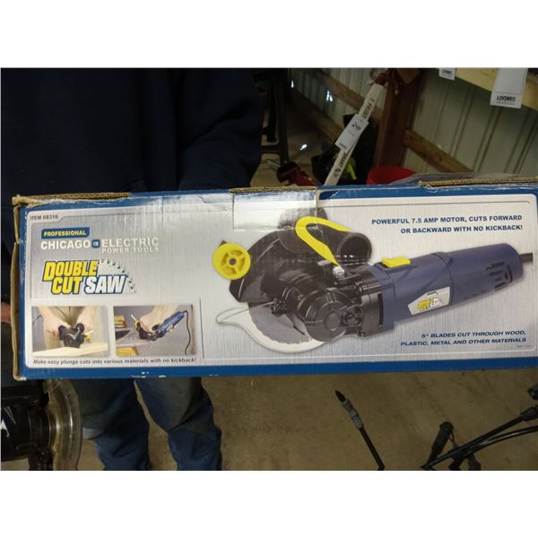NEW CHICAGO ELECTRIC DOUBLE CUT SAW