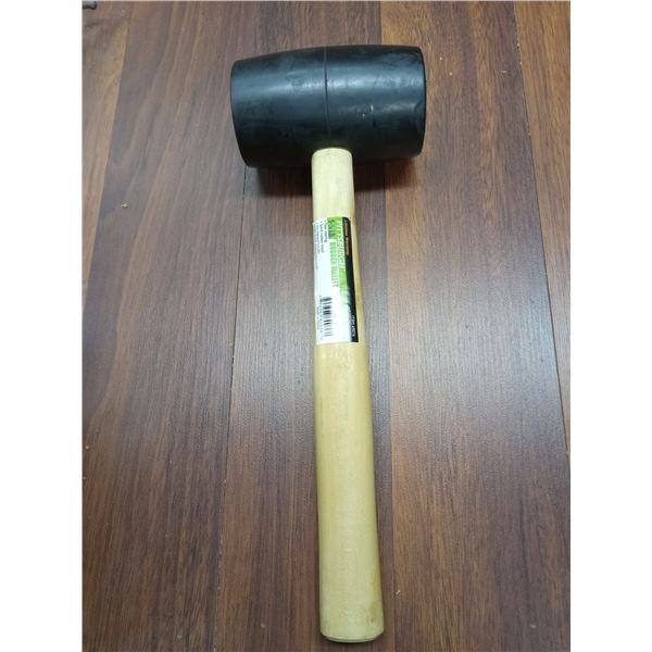 NEW PITTSBURGH 1 1/2 LB RUBBER MALLET, WOODEN HANDLE (X20)