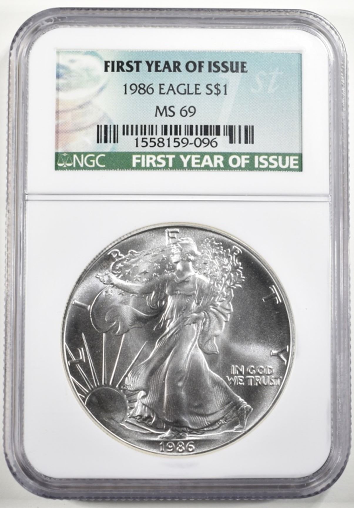 1986 ASE FIRST YEAR OF ISSUE NGC MS 69