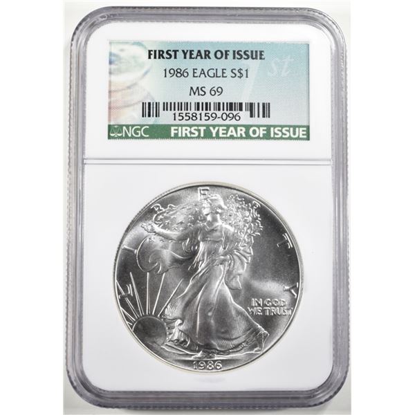 1986 ASE FIRST YEAR OF ISSUE NGC MS 69