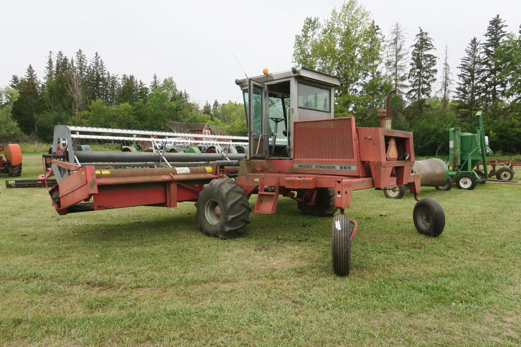 Massey 885 SP Swather 25ft. - 39415hrs. - Runs & Drives, Sold As Is ...
