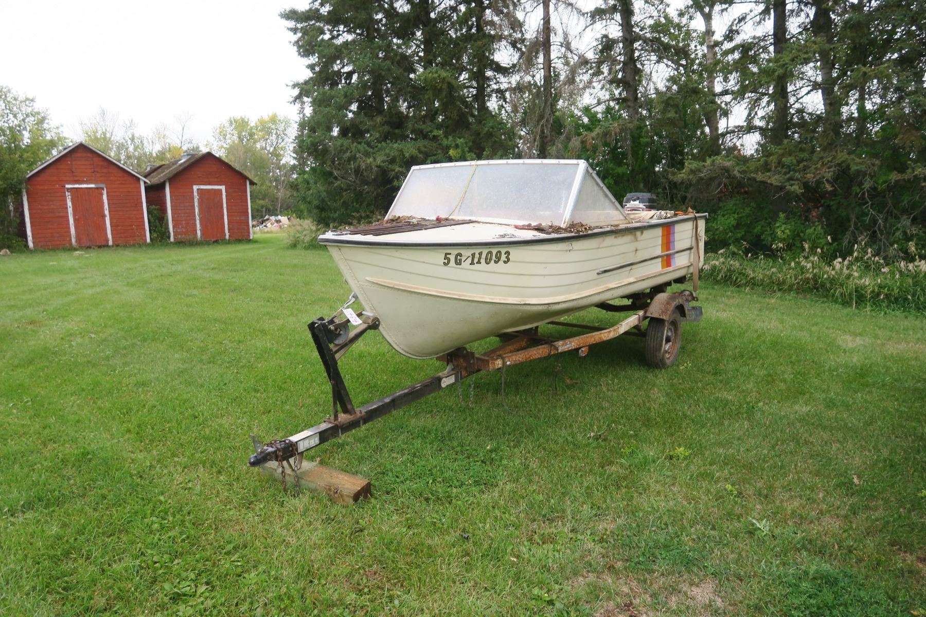 Springbok 14ft. Aluminum Boat, Motor & Trailer - 35HP Mercury Engine