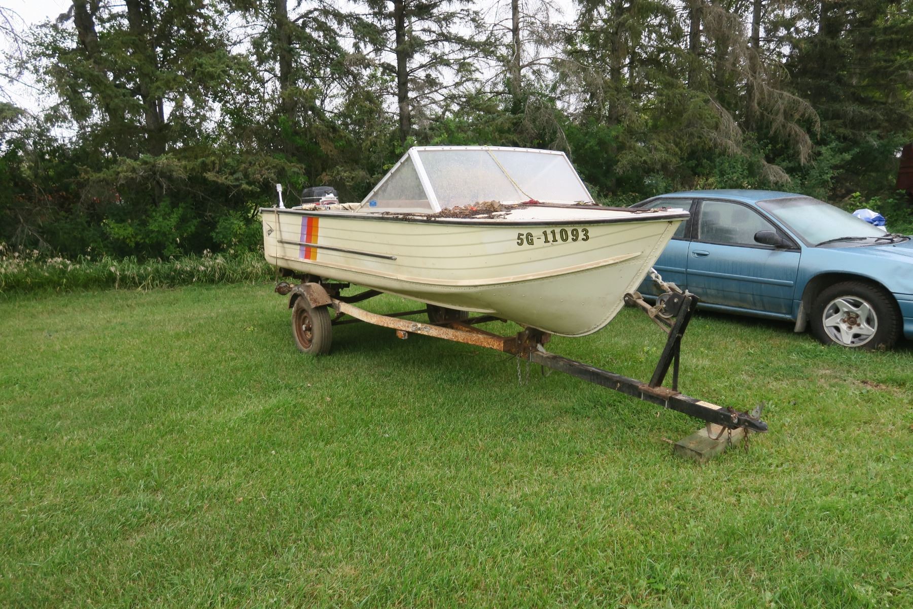 Springbok 14ft. Aluminum Boat, Motor & Trailer - 35HP Mercury Engine