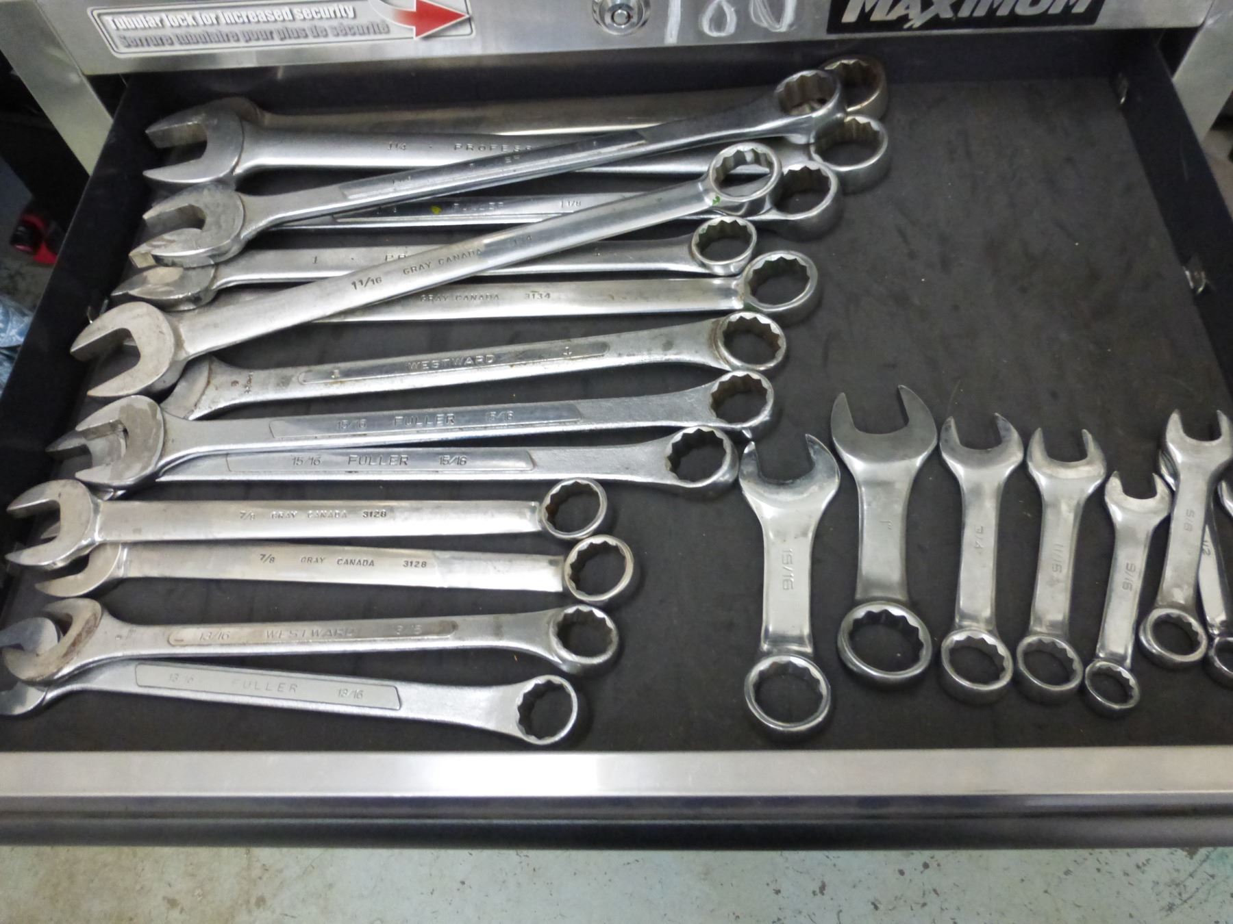 Mastercraft Tool box, stainless steel rolling tool chest c/w impact ...