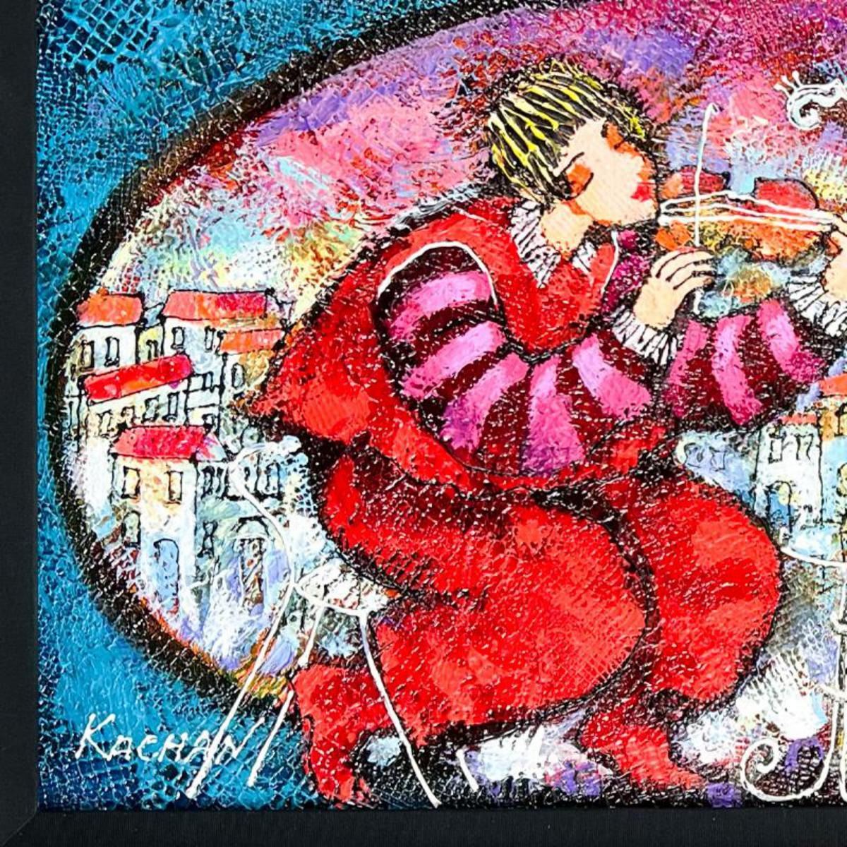 Michael Kachan Framed Hand Signed Original Painting on Canvas with ...