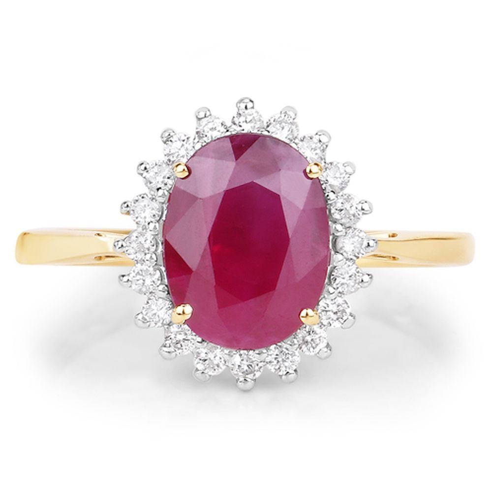 Ruby & Diamond Ring July Birthstone