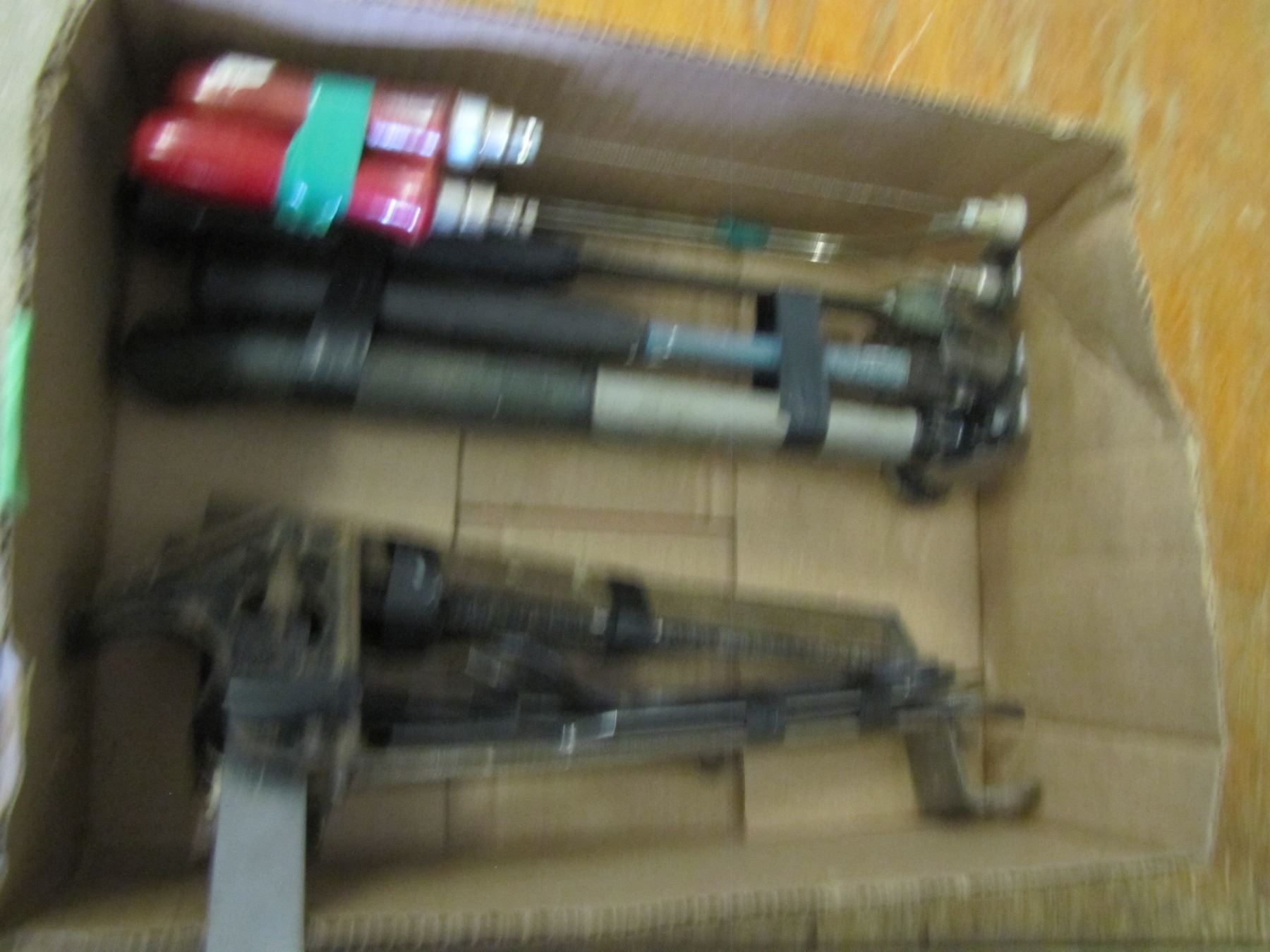 Box with coping saws hammers