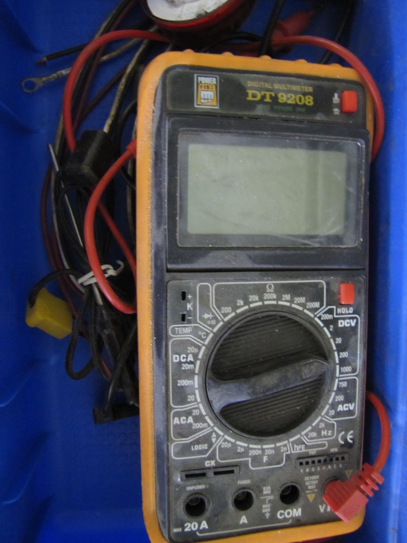 Power fist digital multi meter In case with fuses and light bulbs